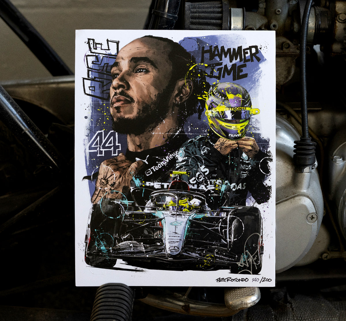 Lewis Hamilton - 2024 | Art Rotondo F1 Sketch Print